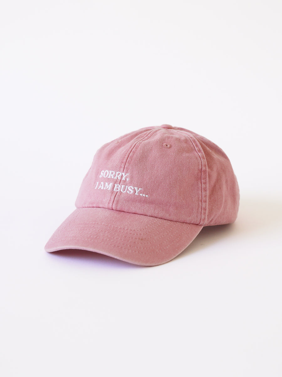 SORRY I AM BUSY Cap pink – MADY MORRISON