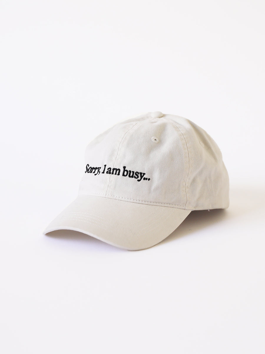 SORRY I AM BUSY Cap offwhite – MADY MORRISON